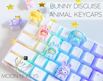 ARTISAN Kawaii Baby Animal Keycaps Cat Dog Puppy Bunny - Etsy