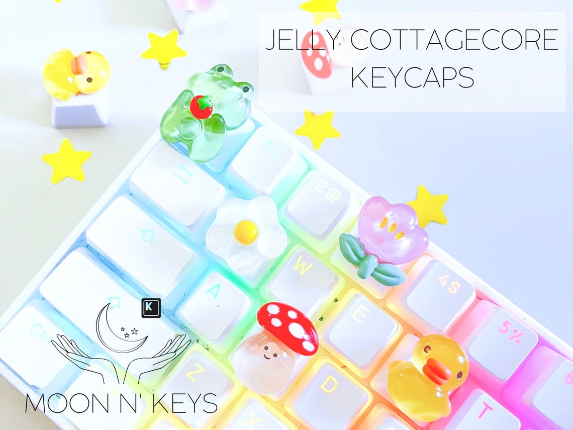 ARTISAN Cottagecore Keycaps Frog Mushroom Daisy Flower - Etsy
