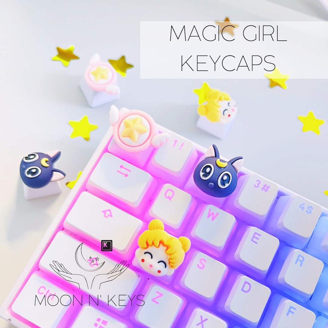 ARTISAN Magic Girl Keycaps | Pink | Star | Cat | Anime | Kawaii | Cute ...