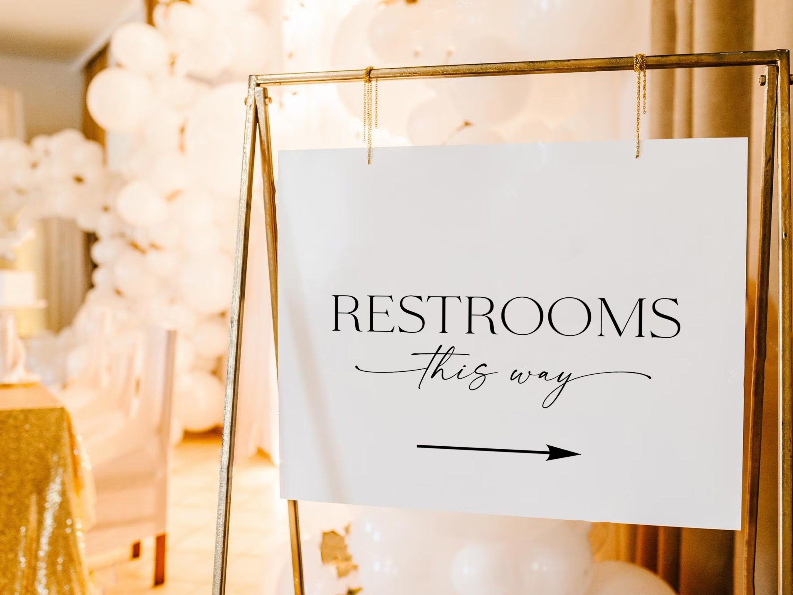 Wedding Bathroom Sign Template, Wedding Ladies Gents Basket Sign ...