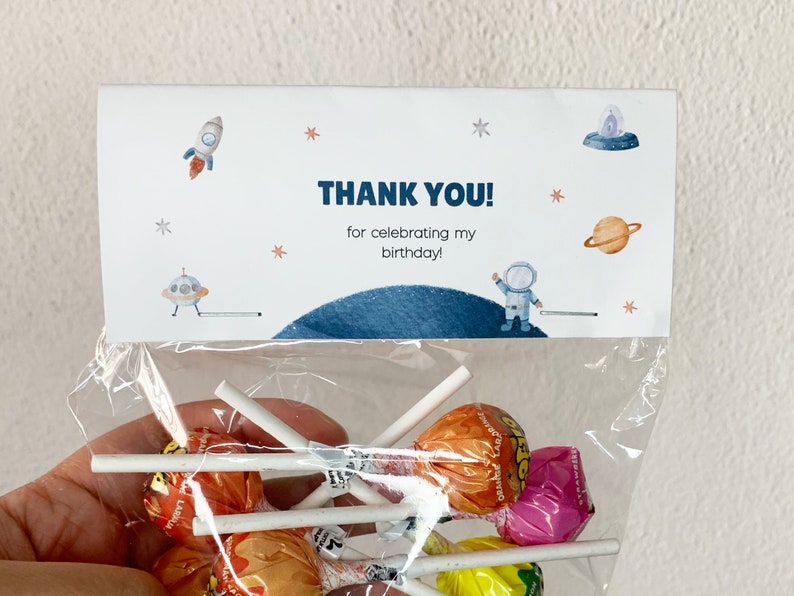 Editable Treat Bag Toppers, Astronaut Birthday Party, Outer Space Candy ...