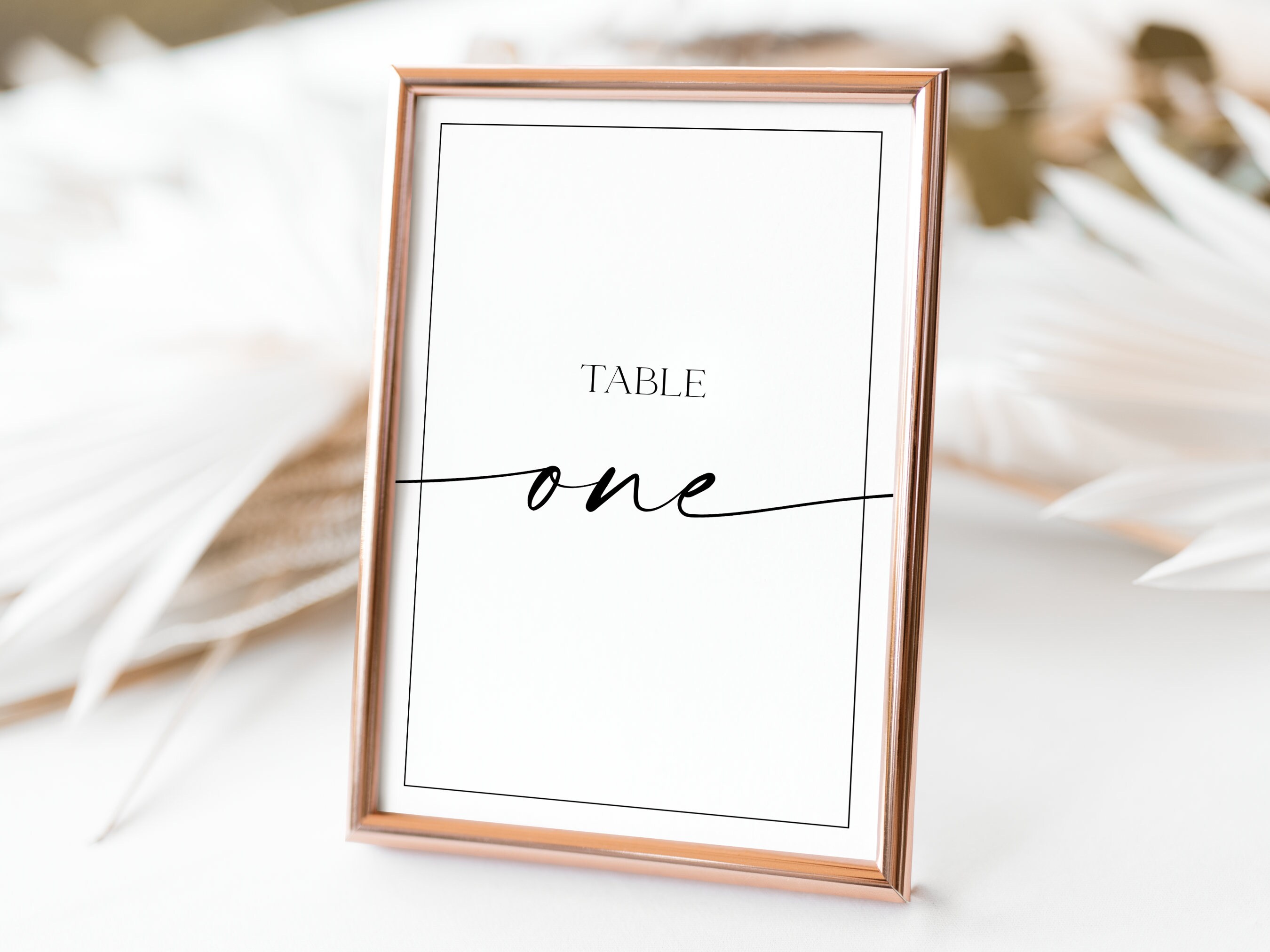 Wedding Table Numbers Printable, Table Numbers Template, Calligraphy ...