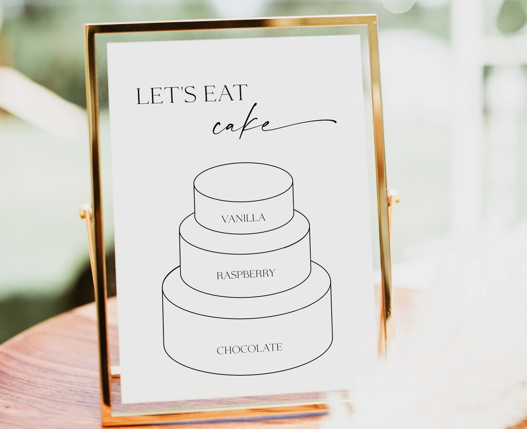 Cake Flavors Sign, Minimalist Desserts Sign, Printable Dessert Bar Sign ...