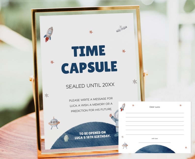 Outer Space Time Capsule, Birthday Party Wishes, Astronaut Space ...