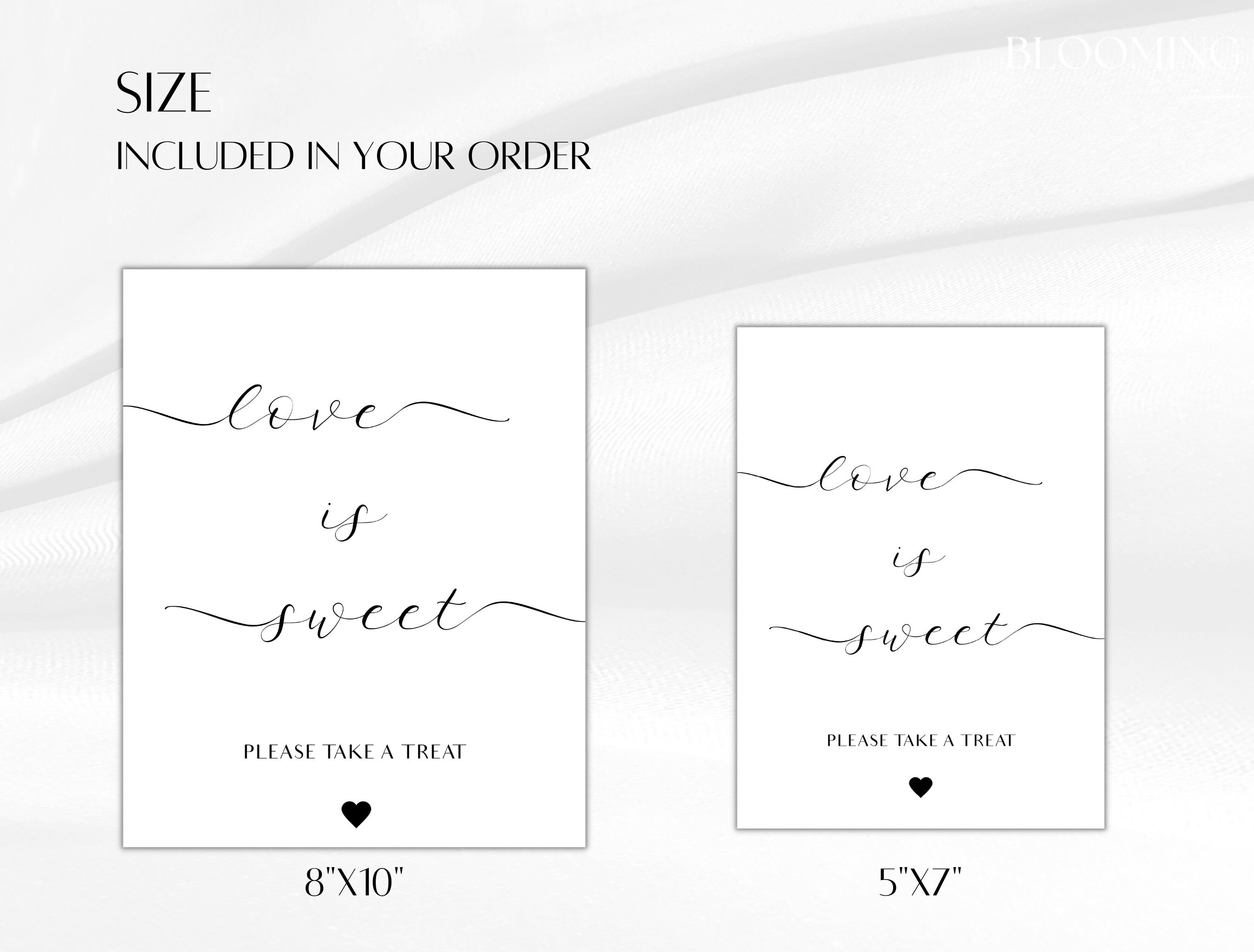 Love is Sweet Sign, Wedding Signage, Minimalist Wedding Sign Template ...