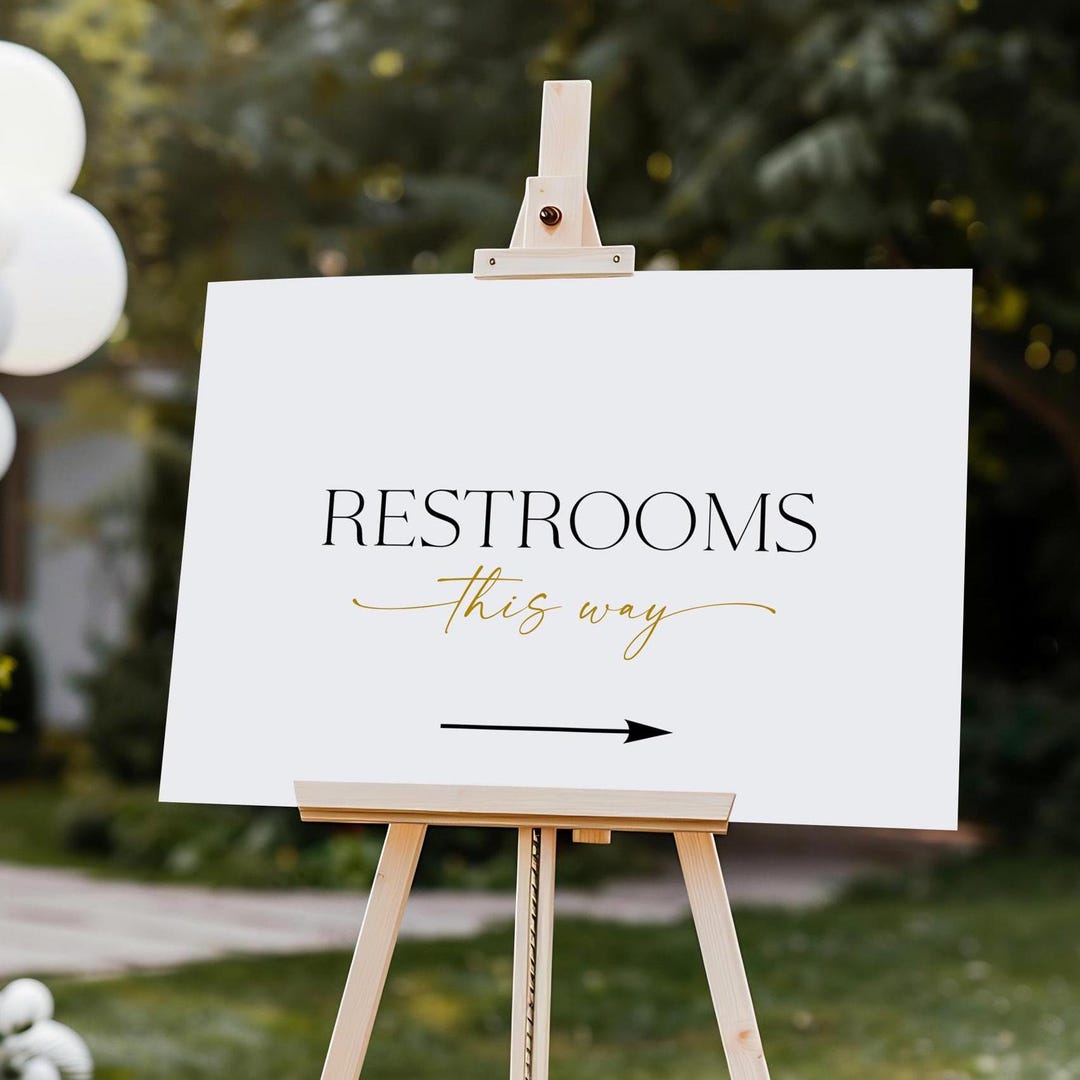 Wedding Bathroom Sign Template, Wedding Ladies Gents Basket Sign ...