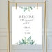 Editable Wedding Welcome Sign Template, Eucalyptus Welcome Board ...