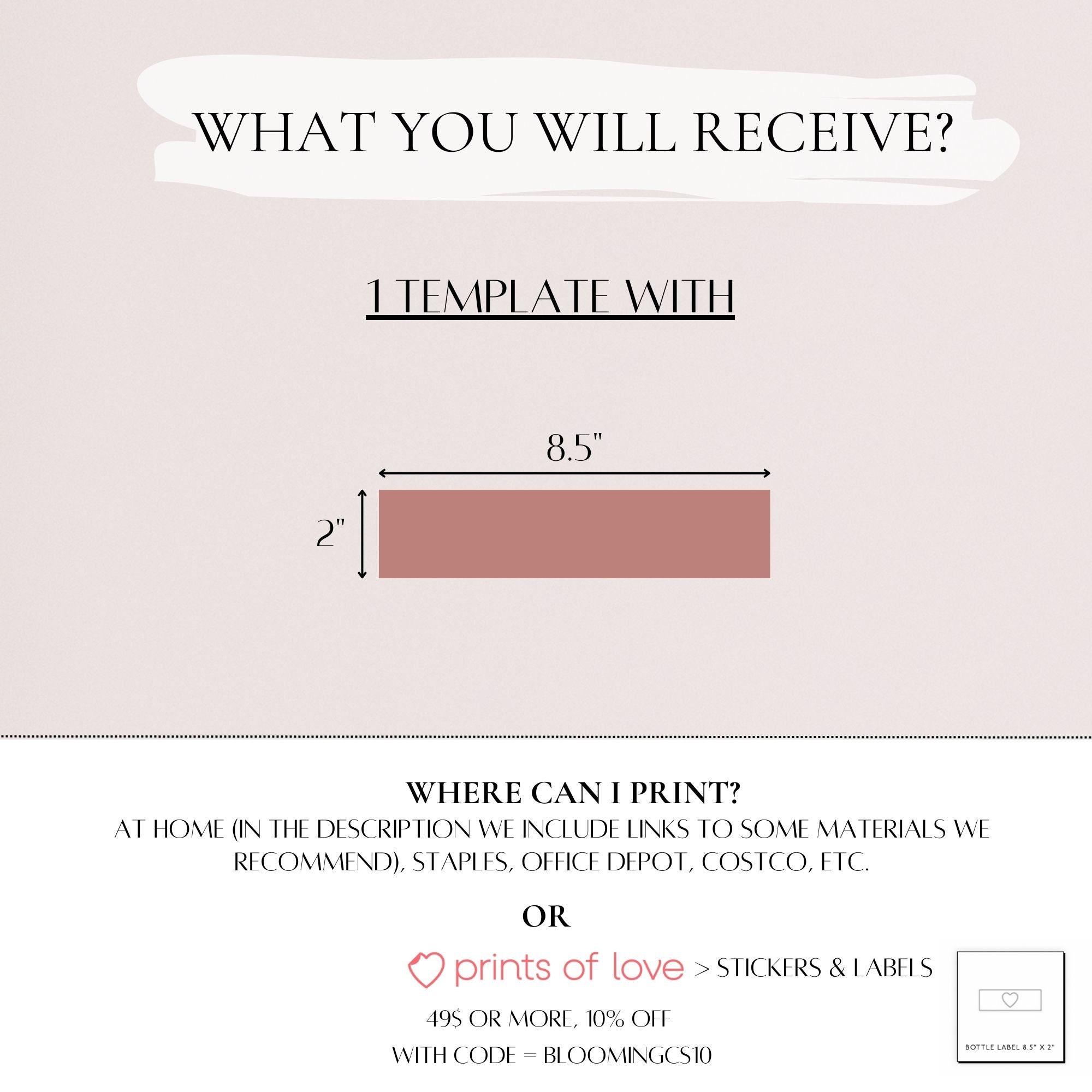 Printable Address Label Template, Editable Recipient Labels, Minimalist ...