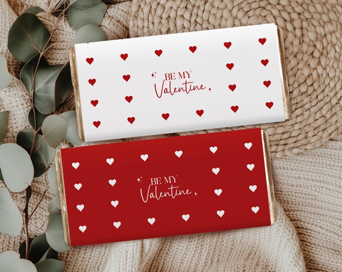 Valentines Day Candy Bar Wrapper | Gnome Editable Chocolate Wrap ...