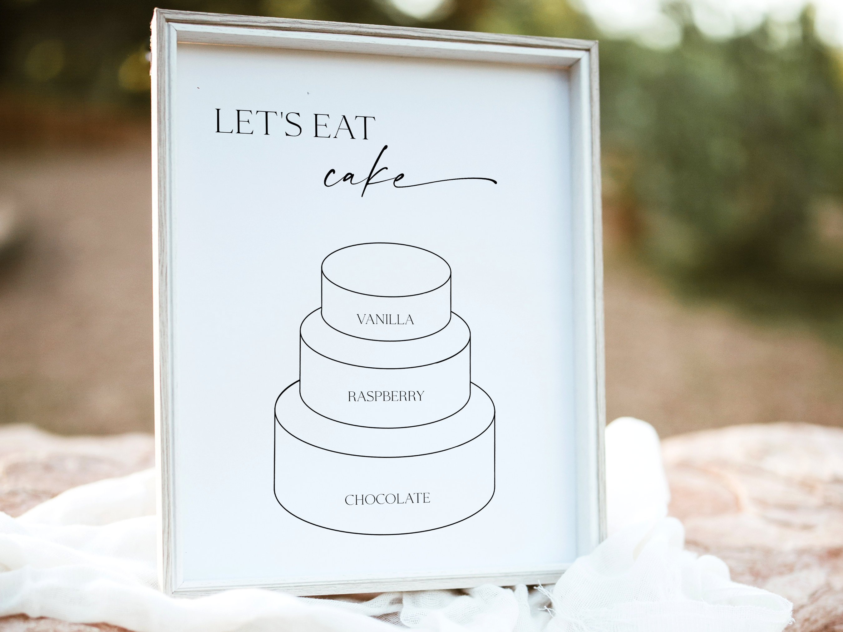 Cake Flavors Sign, Minimalist Desserts Sign, Printable Dessert Bar Sign ...