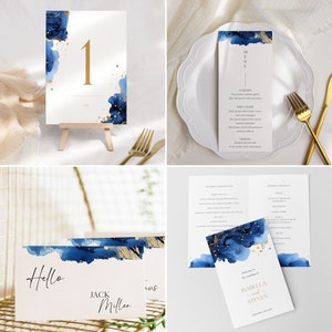 Celestial Wedding Bundle Template, Moon and Stars Wedding Invitation ...