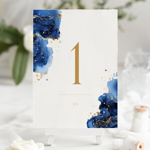 Celestial Wedding Table Numbers Template, Moon and Stars Table Sign ...