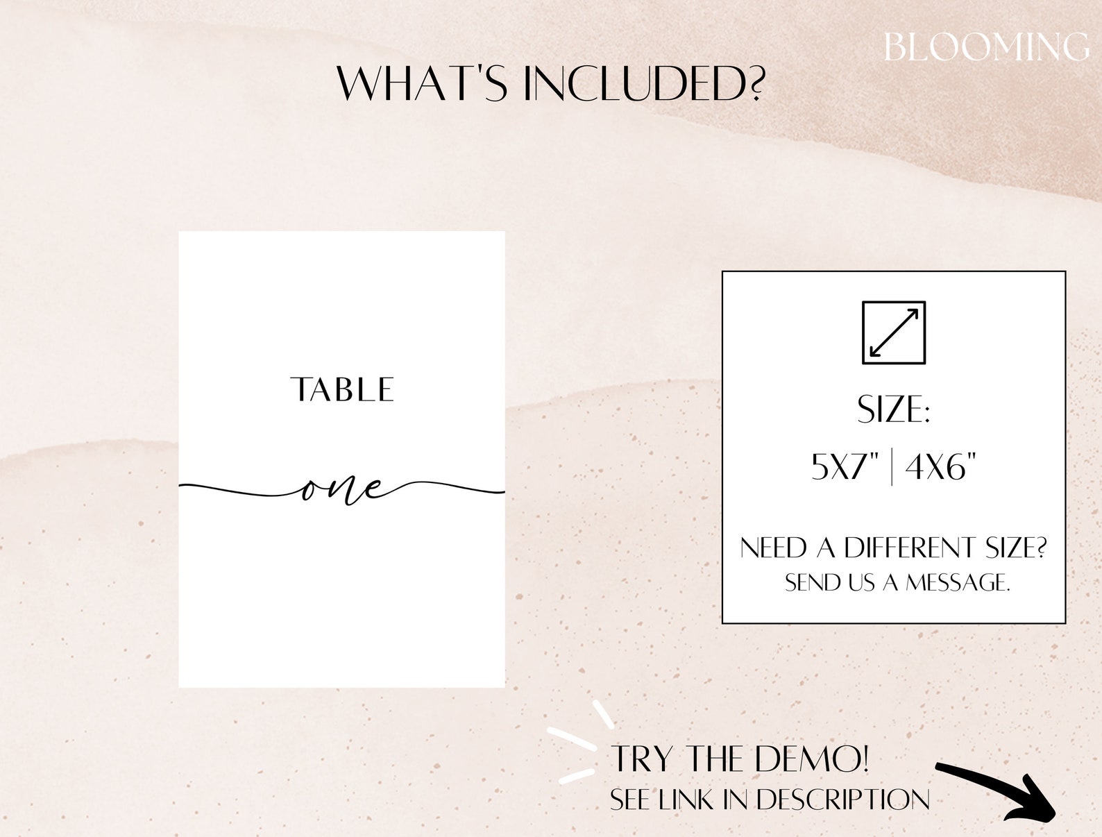 Table Number Template, Table Numbers Card Calligraphy, Wedding Table ...