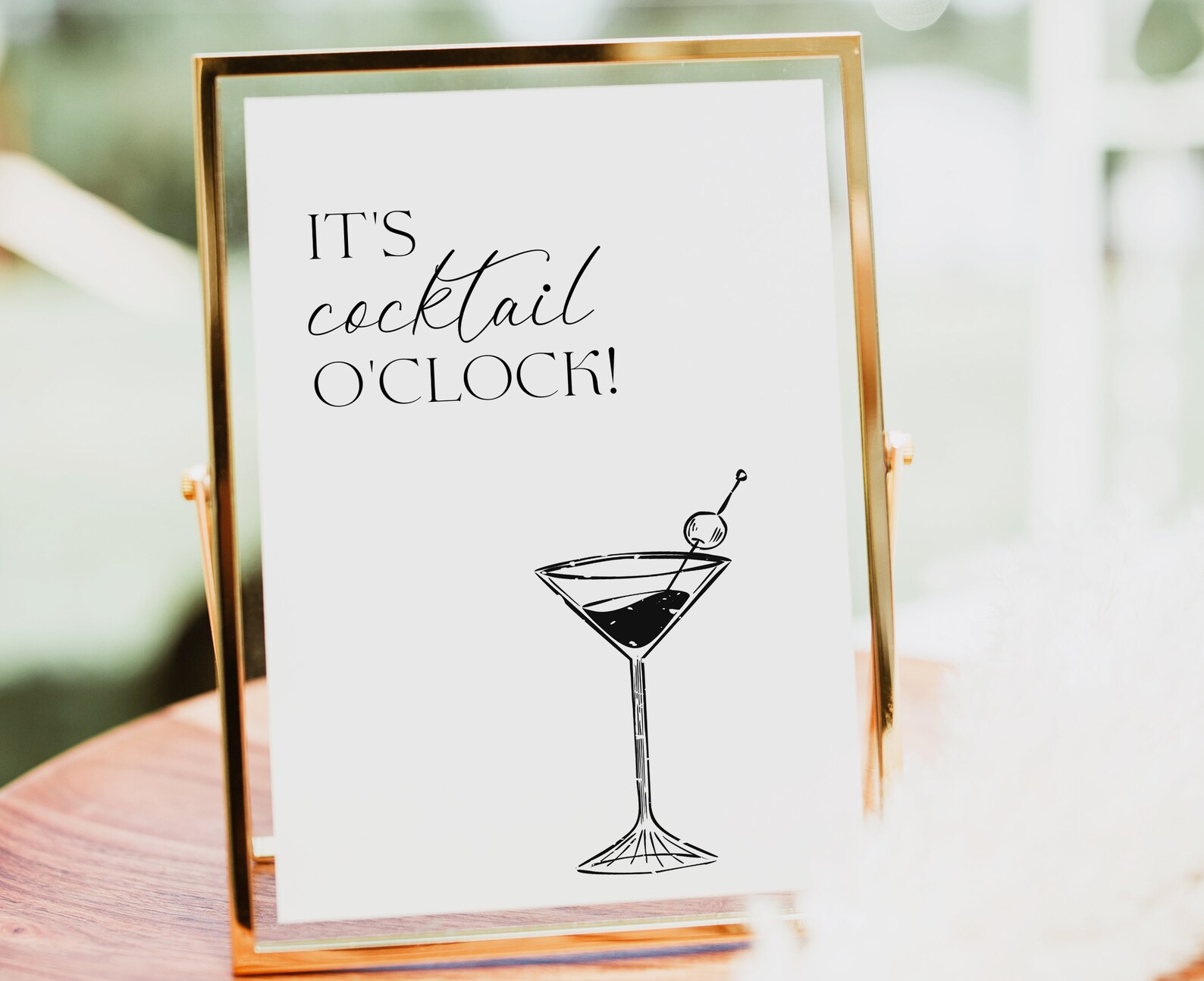 Cocktail Hour Sign Template, Cocktail Hour This Way Printable, Every ...