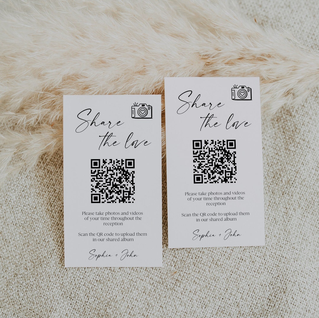 Share the Love QR Code Card, Minimalist Photo Card, Pics or It Didn’t ...