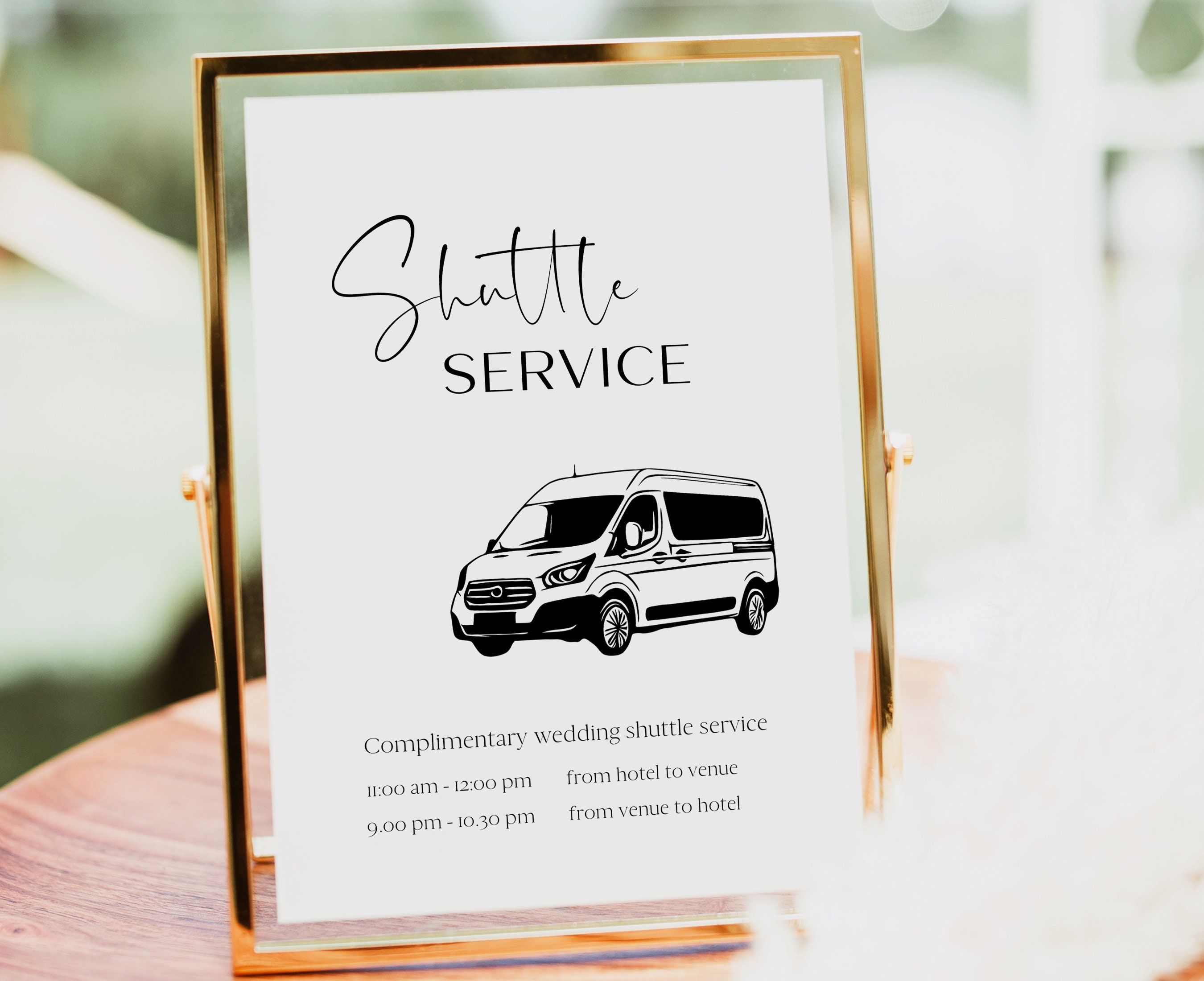 Shuttle Sign Template, Wedding Transportation Sign, Hotel Welcome Sign ...
