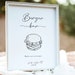 Burger Bar Sign Template, Wedding Food Signs Editable, Hamburger ...