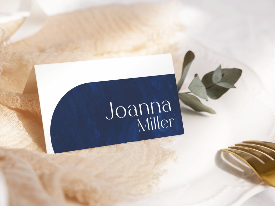 Place Card Template for Wedding, Modern Place Cards, Minimalist Escort ...