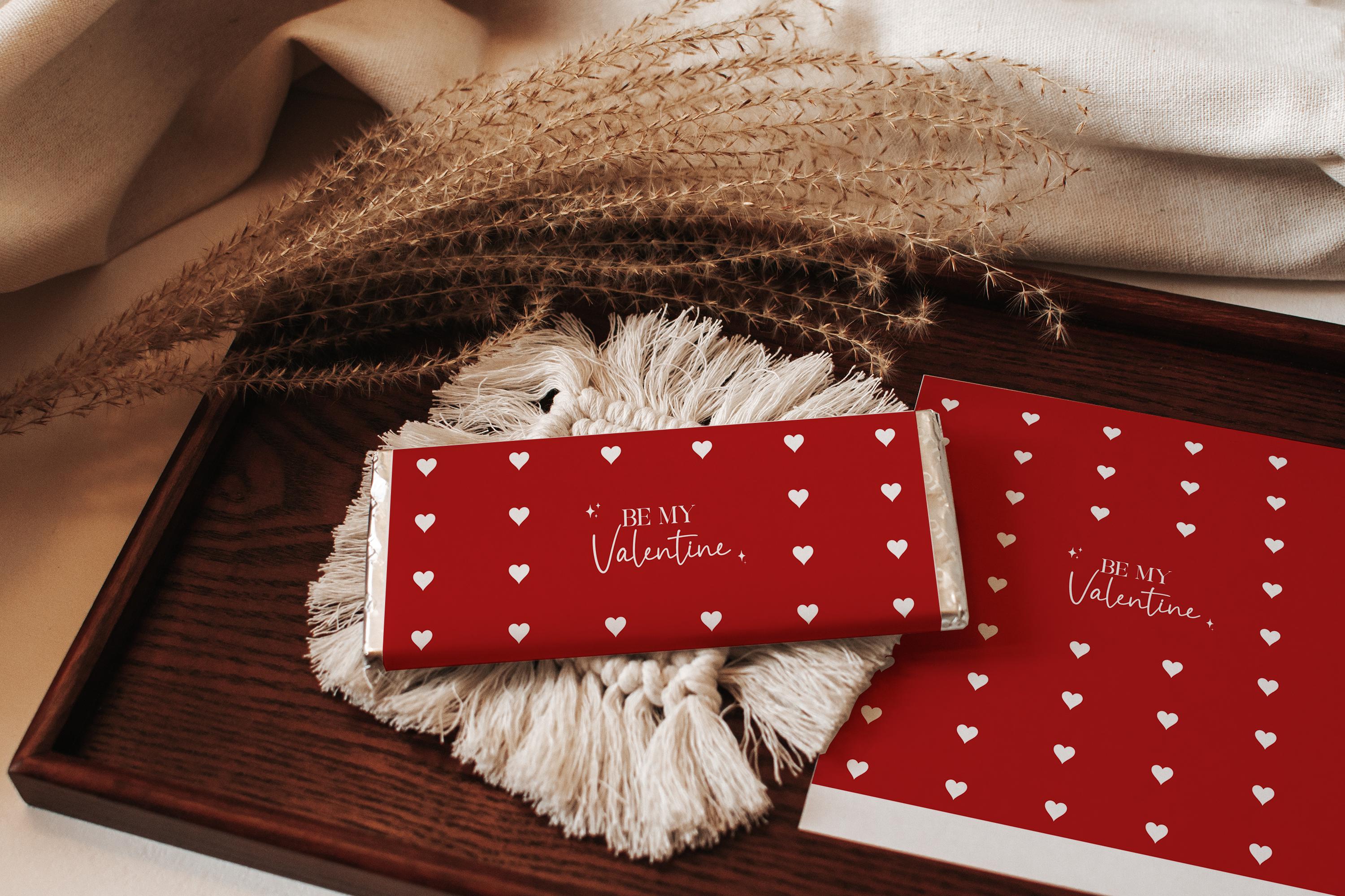 Valentine's Day Chocolate Wrapper Template, Editable Candy Bar Label ...