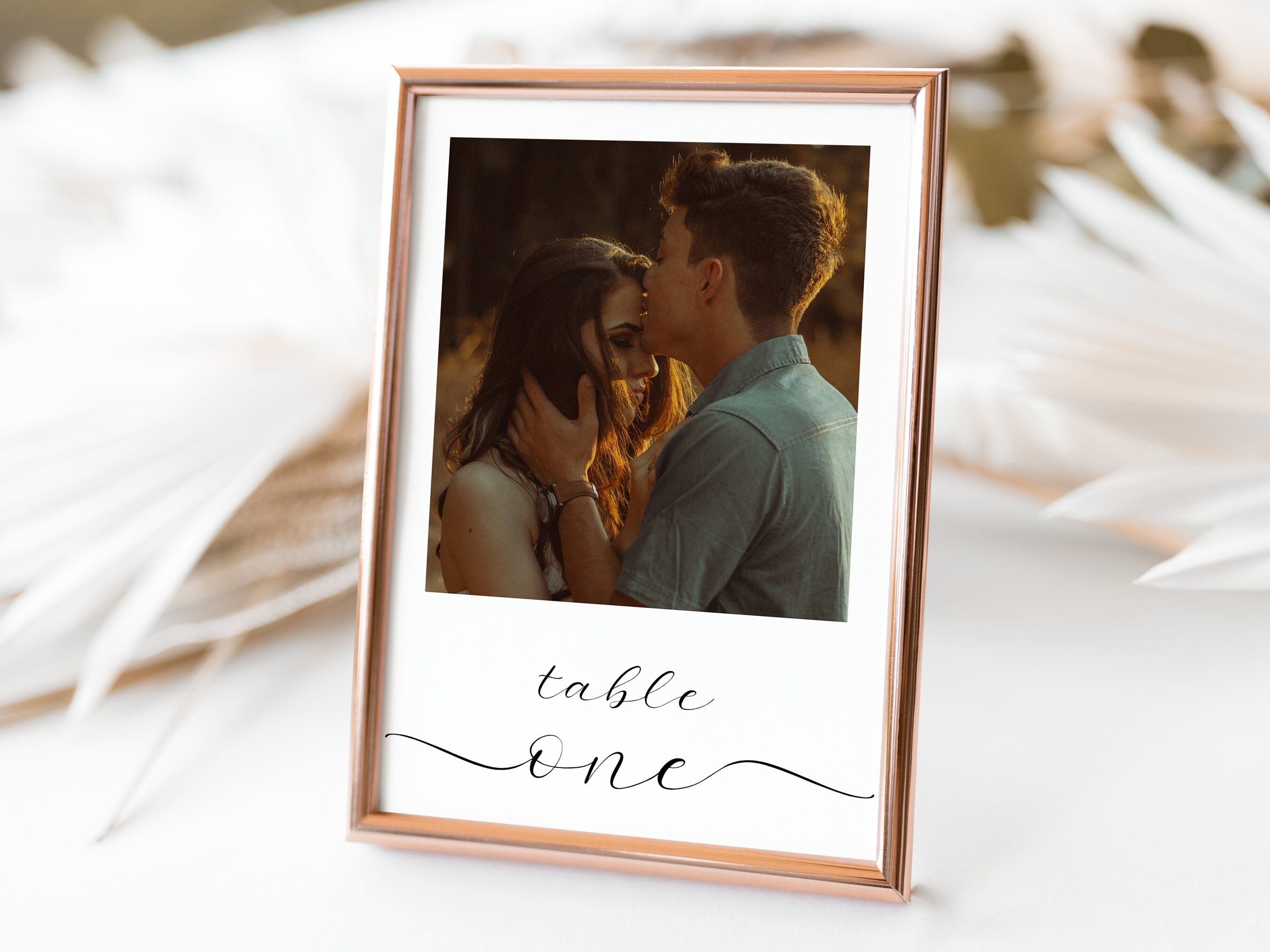 Wedding Table Numbers With Photo, Photo Table Numbers Template, Table ...