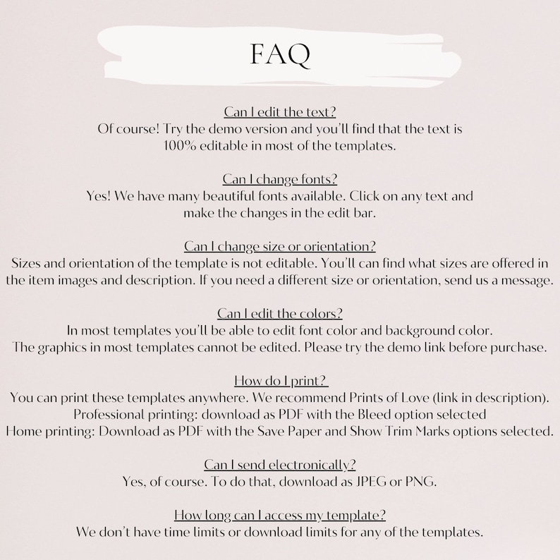 Printable Address Label Template, Editable Recipient Labels, Minimalist ...