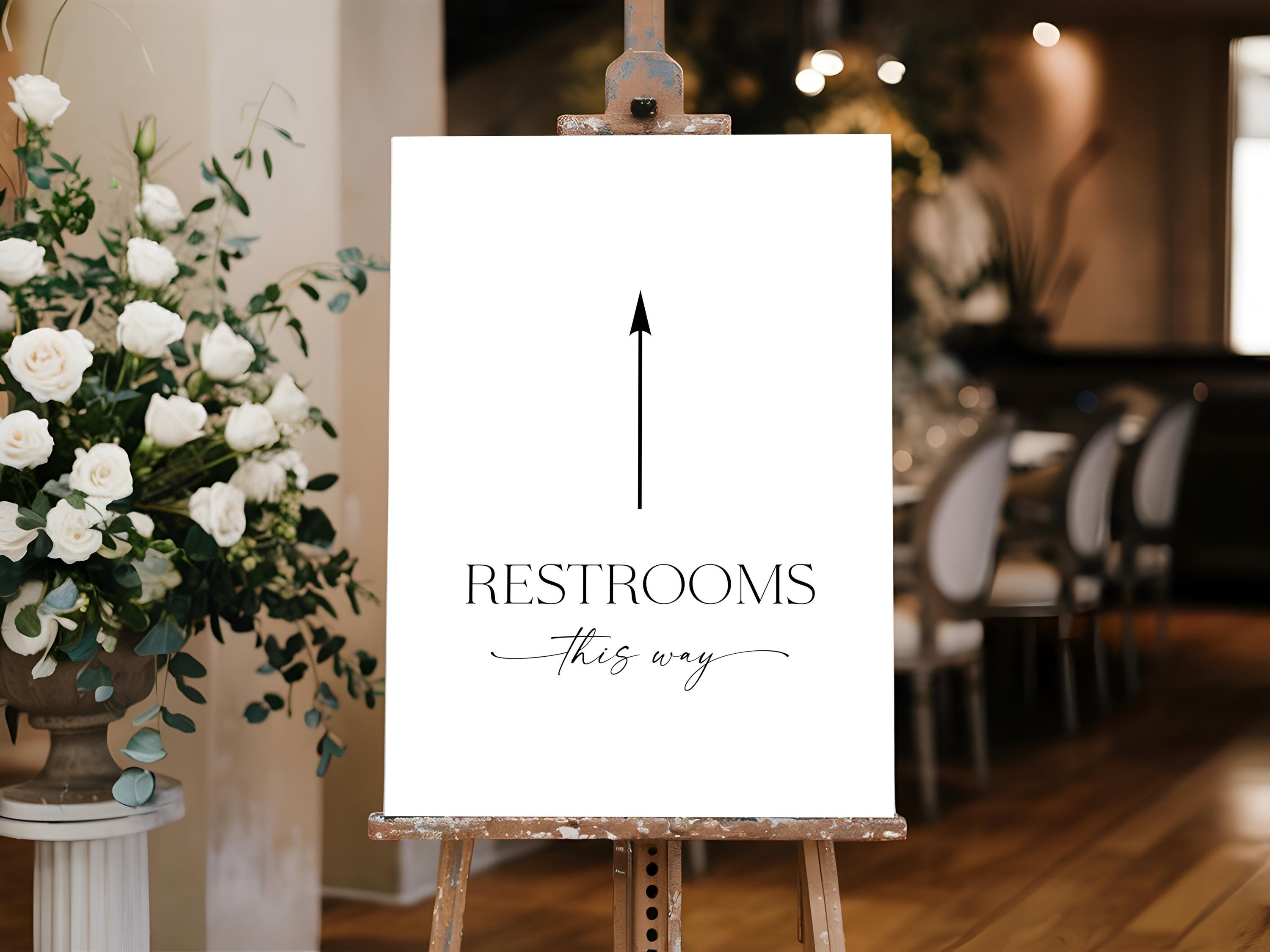 Wedding Bathroom Sign Template, Wedding Ladies Gents Basket Sign ...