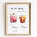 SERENE Signature Drink Sign for Wedding, His and Hers Drinks Sign ...