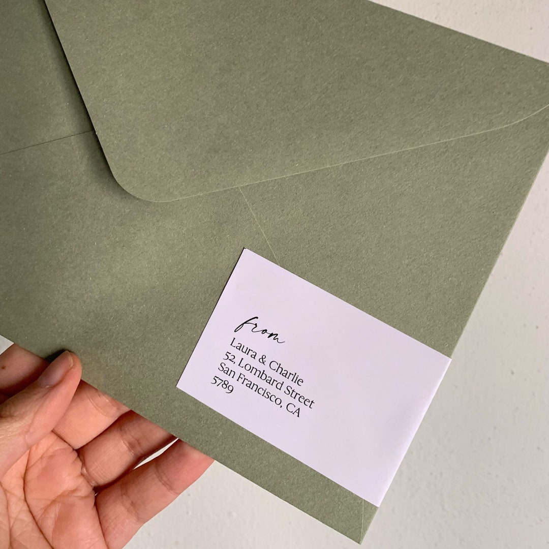 Printable Address Label Template, Editable Recipient Labels, Minimalist ...