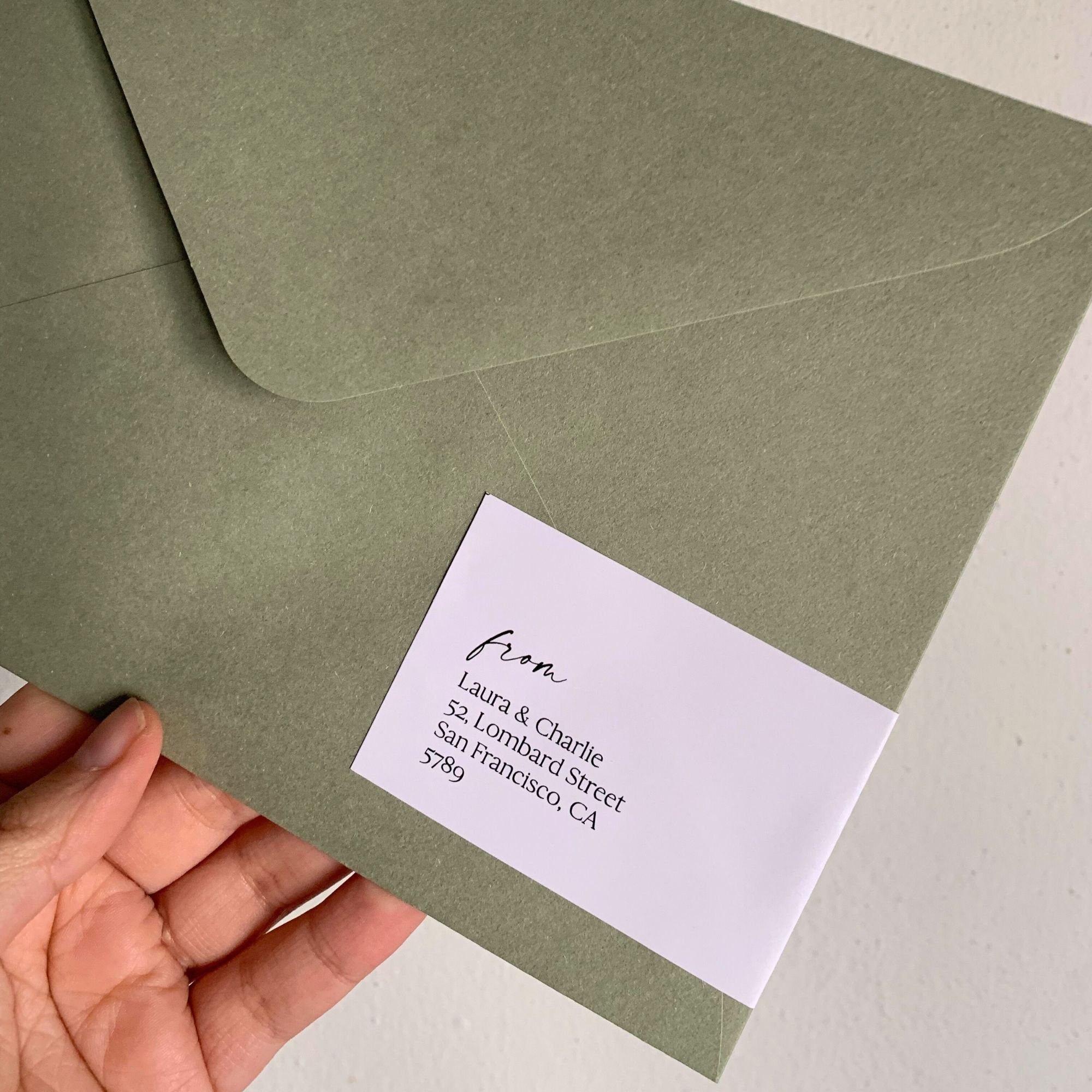 Printable Address Label Template, Editable Recipient Labels, Minimalist ...