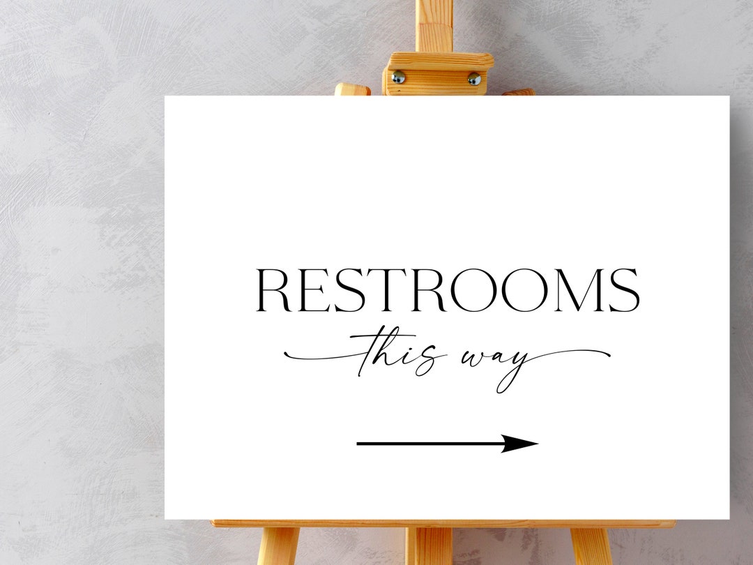 Wedding Bathroom Sign Template, Wedding Ladies Gents Basket Sign ...