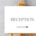 Reception Direction Sign Template, Minimalist & Elegant, Wedding ...