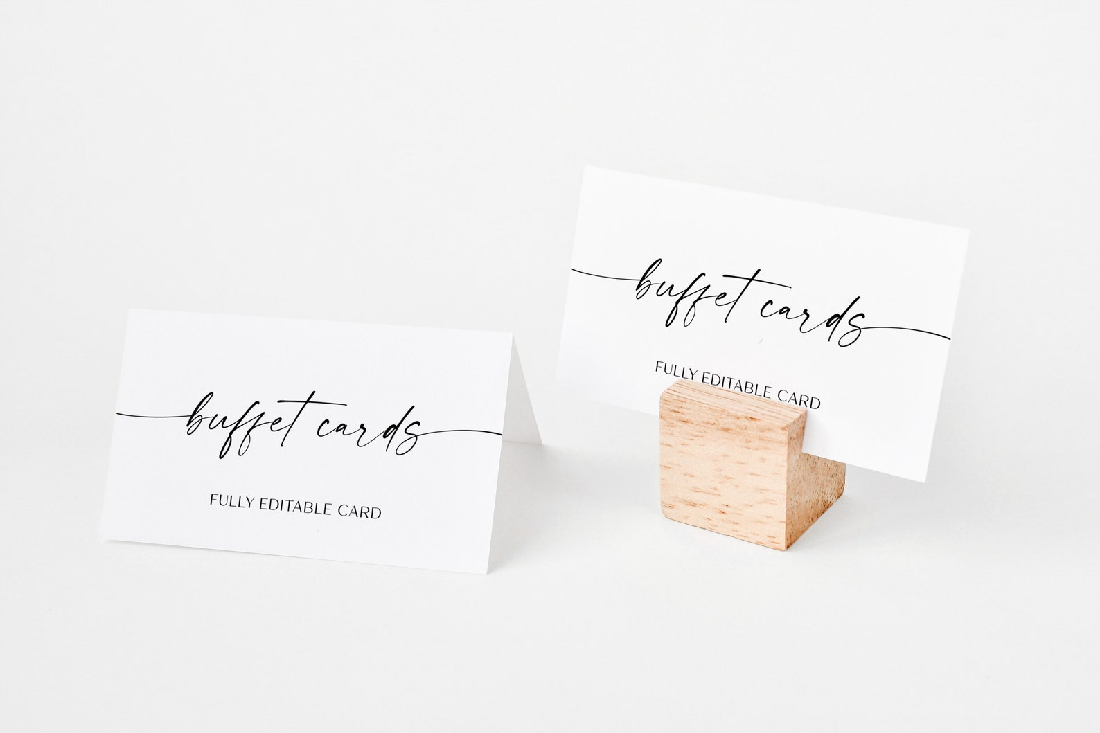 Minimalist Buffet Card Template, Modern Wedding Buffet Cards, Modern ...