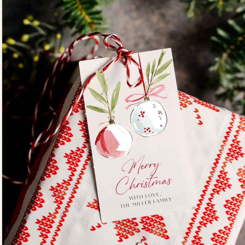 Personalized Christmas Gift Tags – Editable Canva Template - Etsy