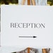 Reception Direction Sign Template, Minimalist & Elegant, Wedding ...