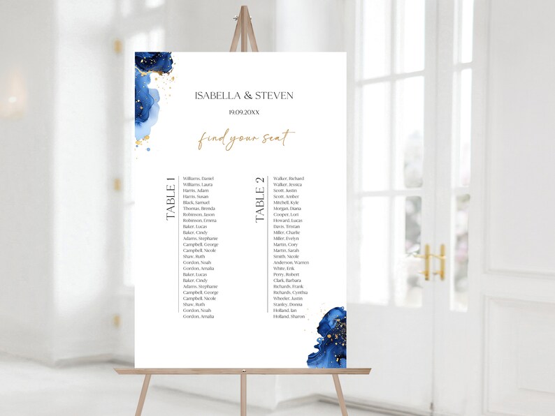 Celestial Seating Chart Template, Moon and Stars Table Seating, Find ...