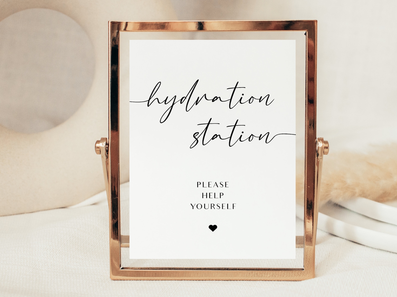 Hydration Station Wedding Sign, Printable Template Water Station Sign ...