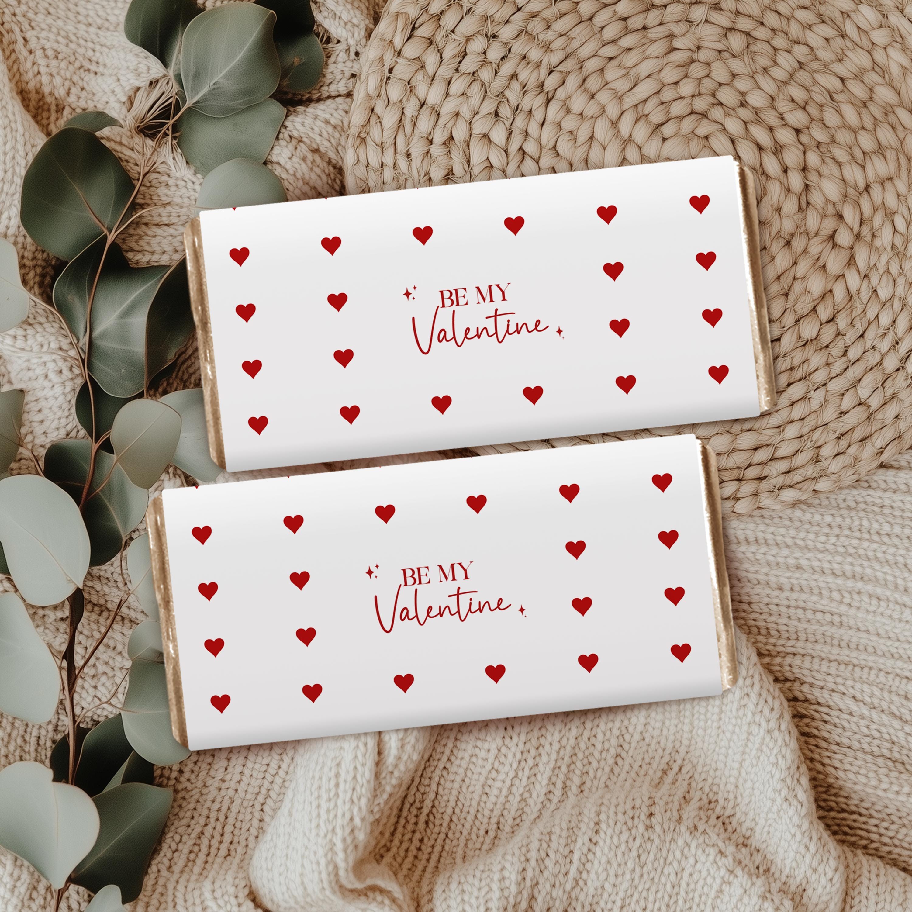 Valentine's Day Chocolate Wrapper Template, Editable Candy Bar Label ...