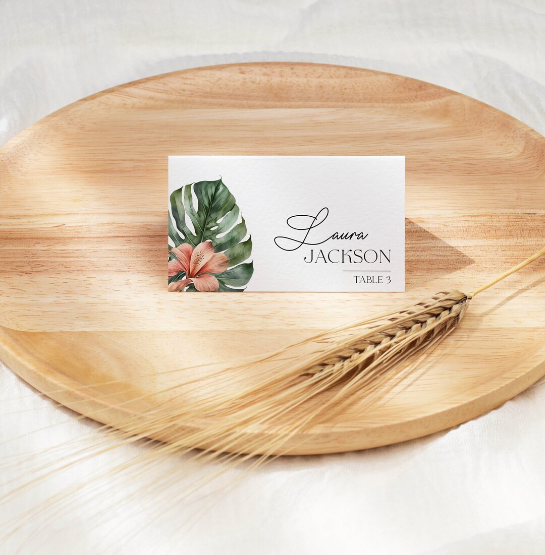 Minimalist Place Card Template Printable Modern Simple - Etsy