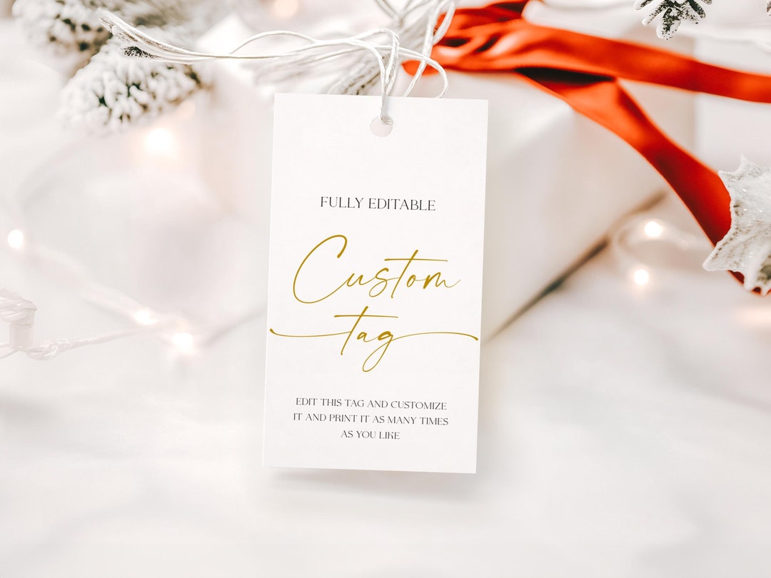 Editable Custom Tags Template, Calligraphy Minimalist Labels, Business ...