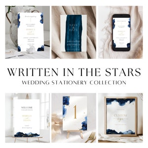 Celestial Wedding Bundle Template, Moon and Stars Wedding Invitation ...