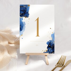 Celestial Wedding Table Numbers Template, Moon and Stars Table Sign ...