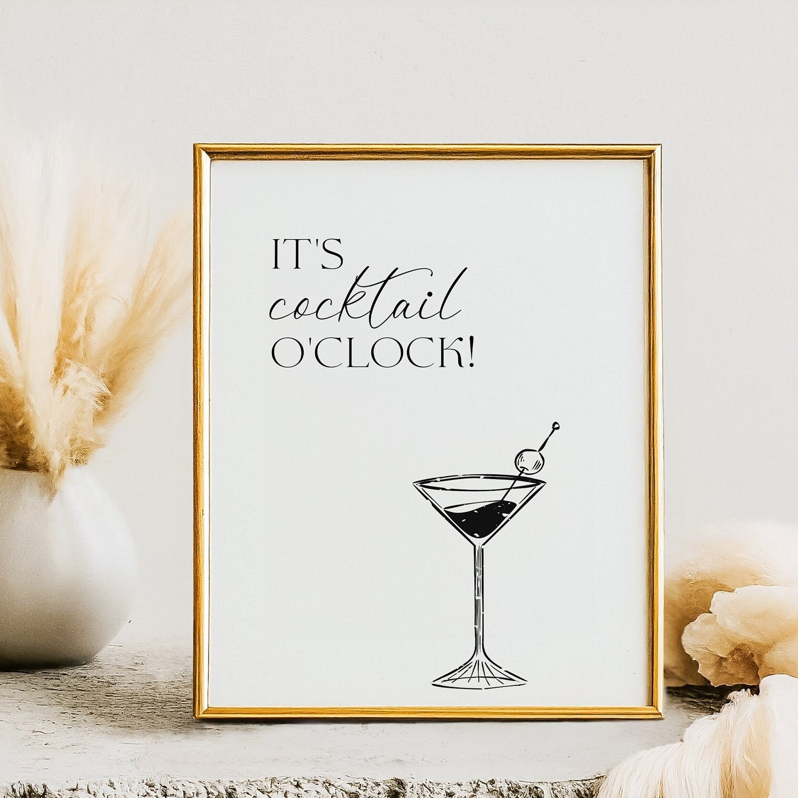 Cocktail Hour Sign Template, Cocktail Hour This Way Printable, Every ...