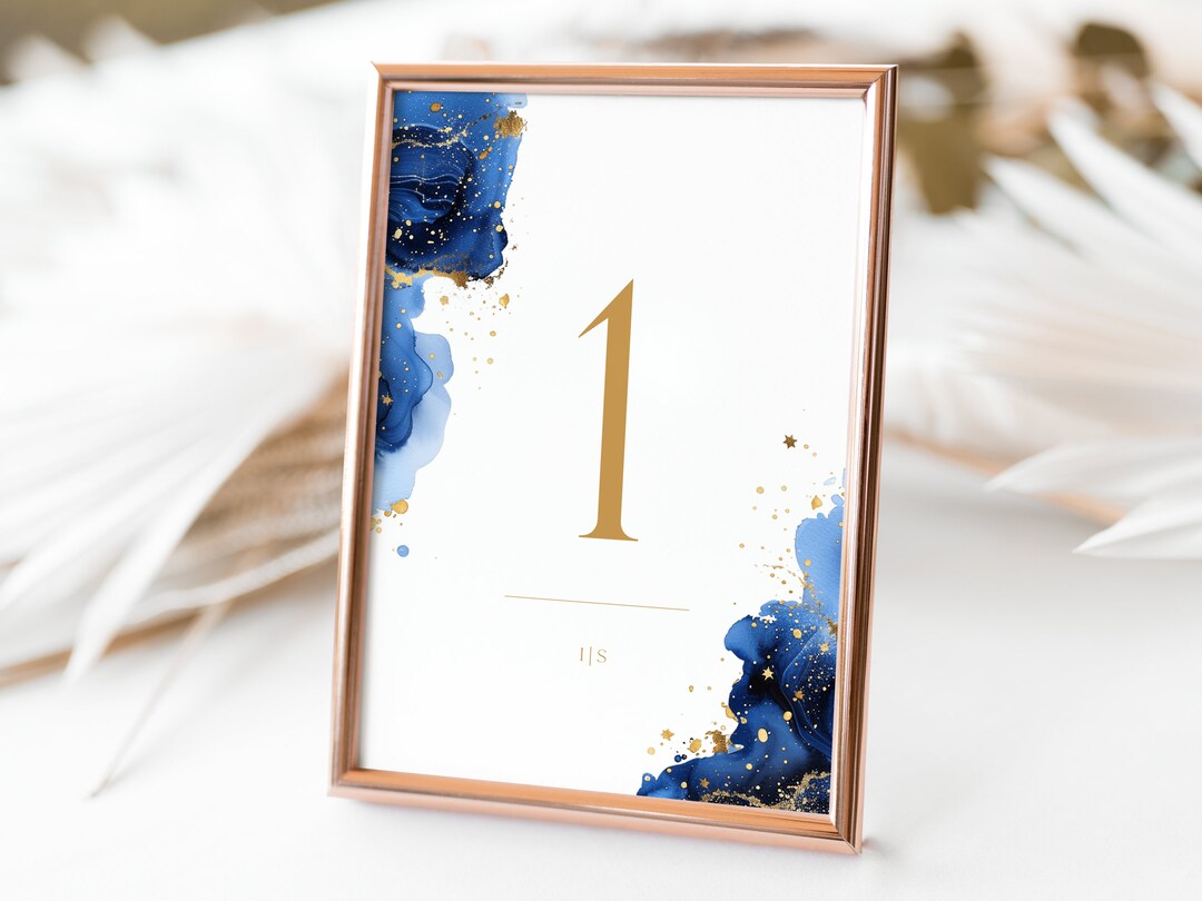 Celestial Wedding Table Numbers Template, Moon and Stars Table Sign ...