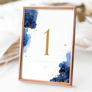 Celestial Wedding Table Numbers Template, Moon and Stars Table Sign ...