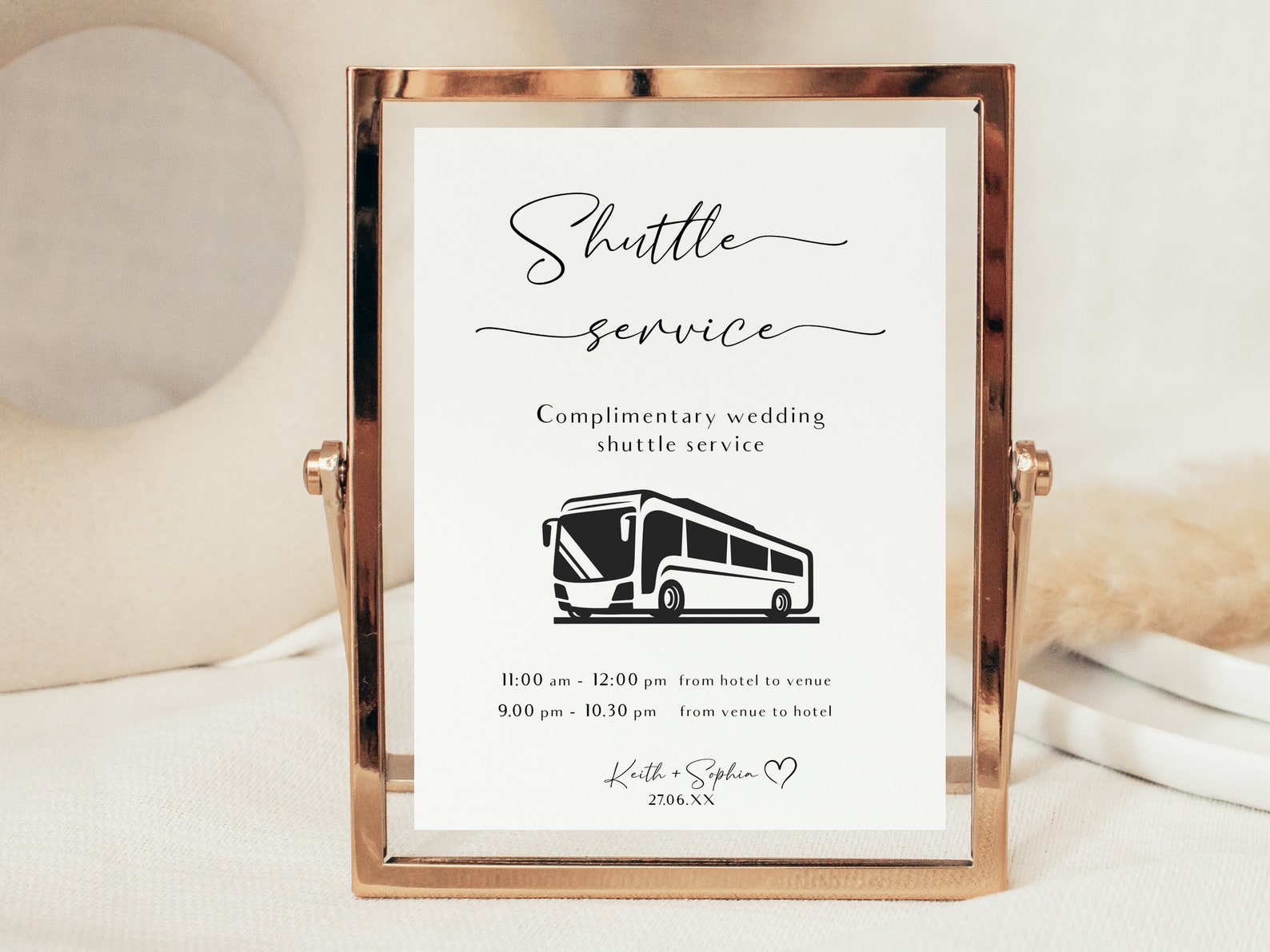 Wedding Shuttle Sign Template, Wedding Transportation Sign, Wedding ...