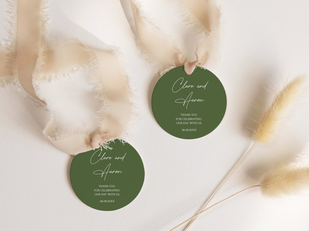 Digital Download Custom Tags Template, Self-editing, Wedding Guest Gift ...