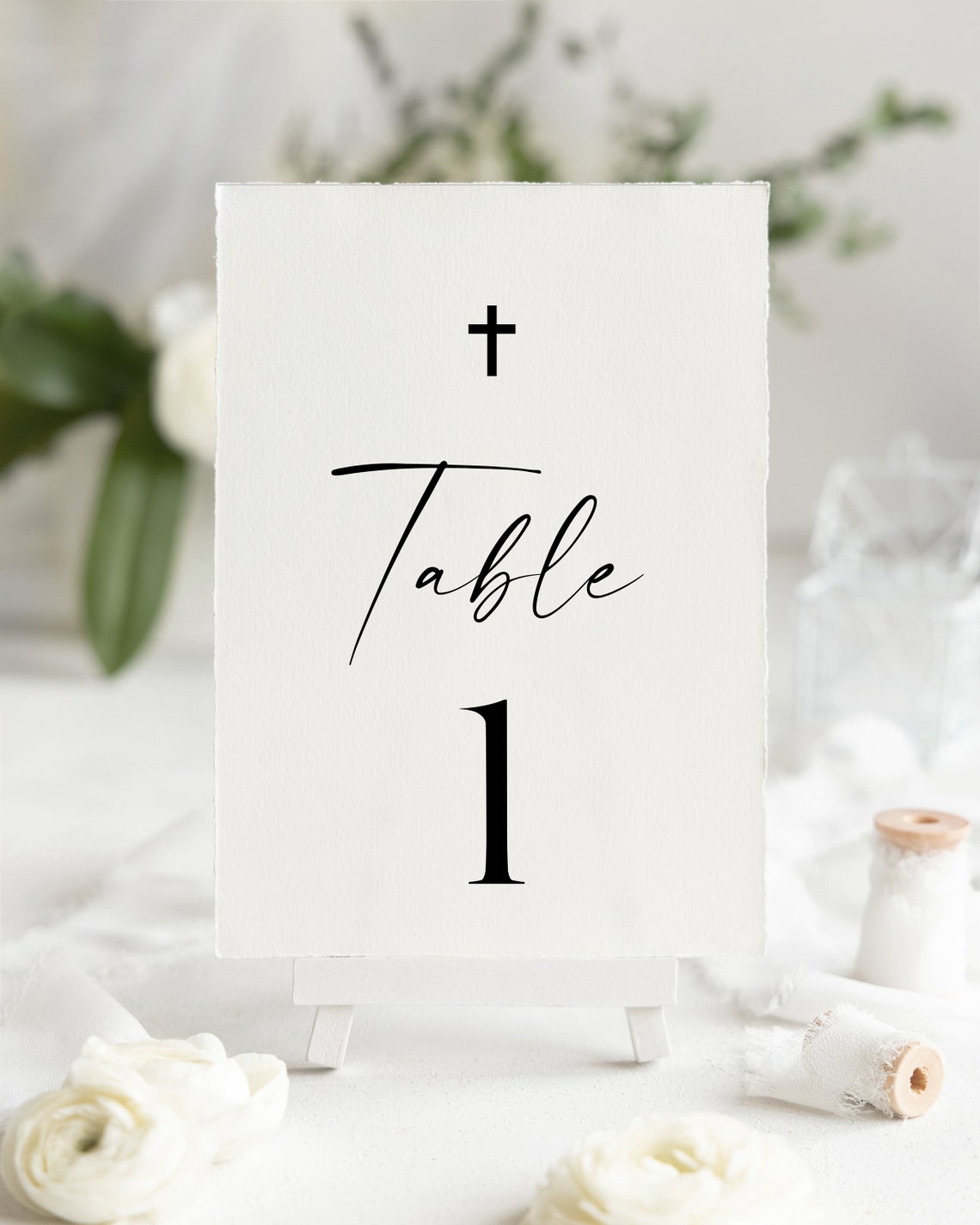 Table Number Template, Baptism Table Numbers, First Communion ...