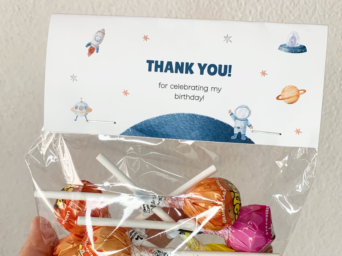Editable Treat Bag Toppers, Astronaut Birthday Party, Outer Space Candy ...