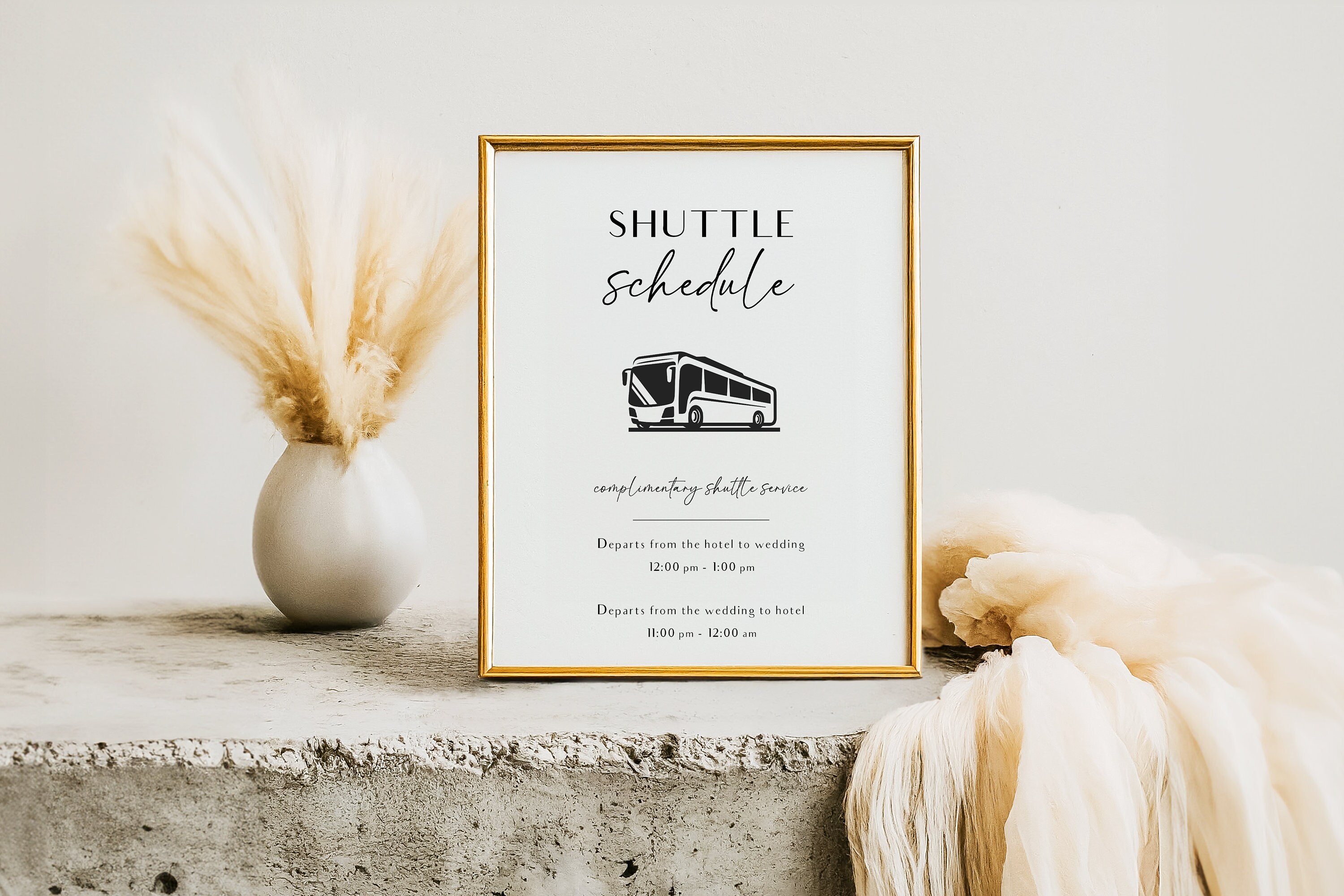 Wedding Shuttle Sign Template, Wedding Transportation Sign, Wedding ...