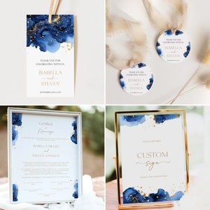 Celestial Wedding Bundle Template, Moon and Stars Wedding Invitation ...